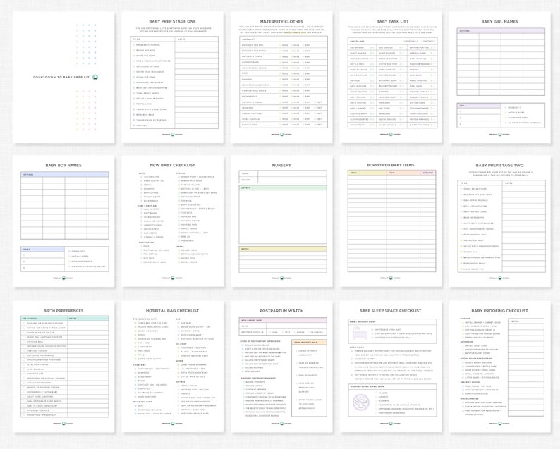 Printable Baby Prep Checklist | Pregnancy Planner Printable | Newborn ...