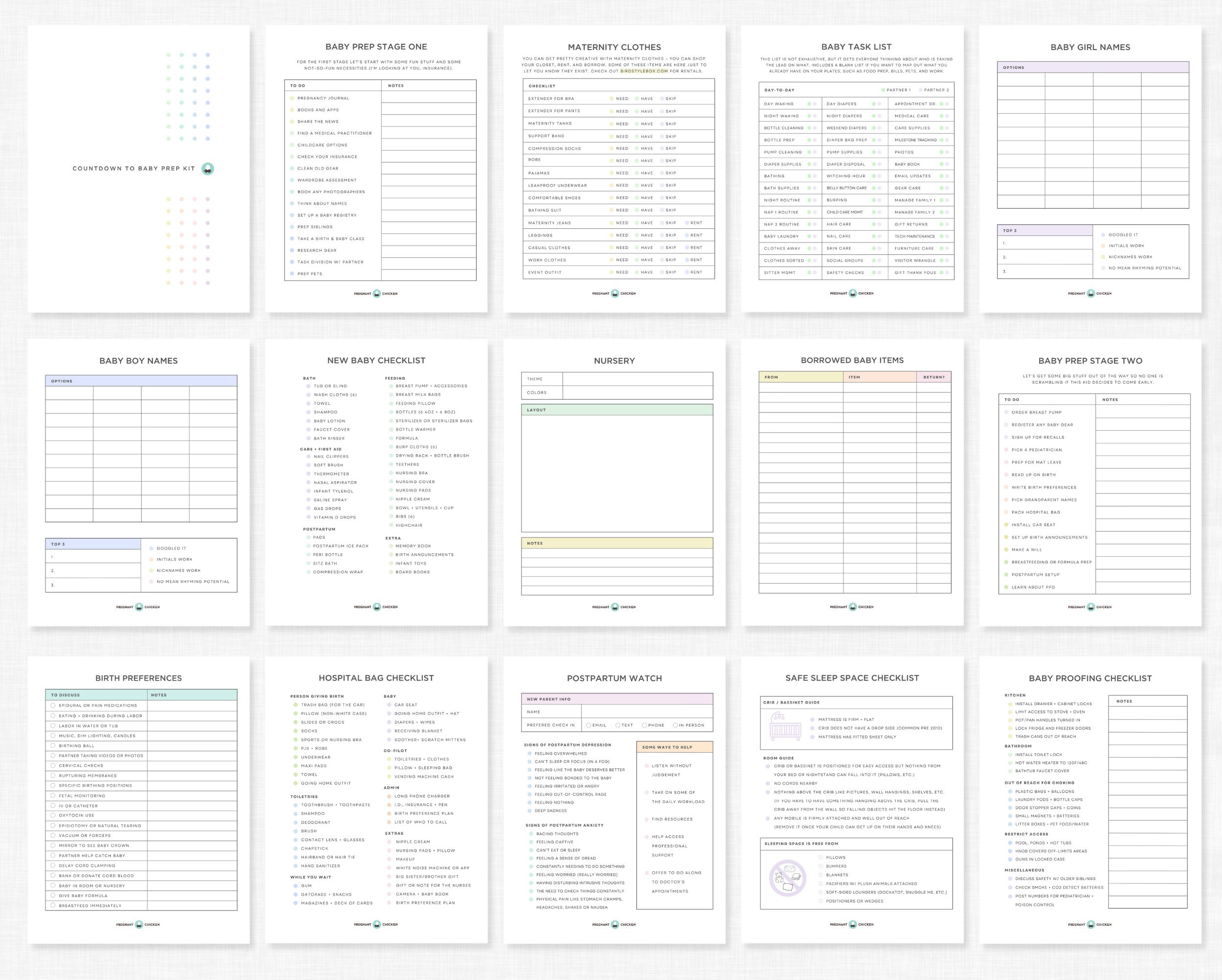 Printable Baby Prep Checklist | Pregnancy Planner Printable | Newborn ...