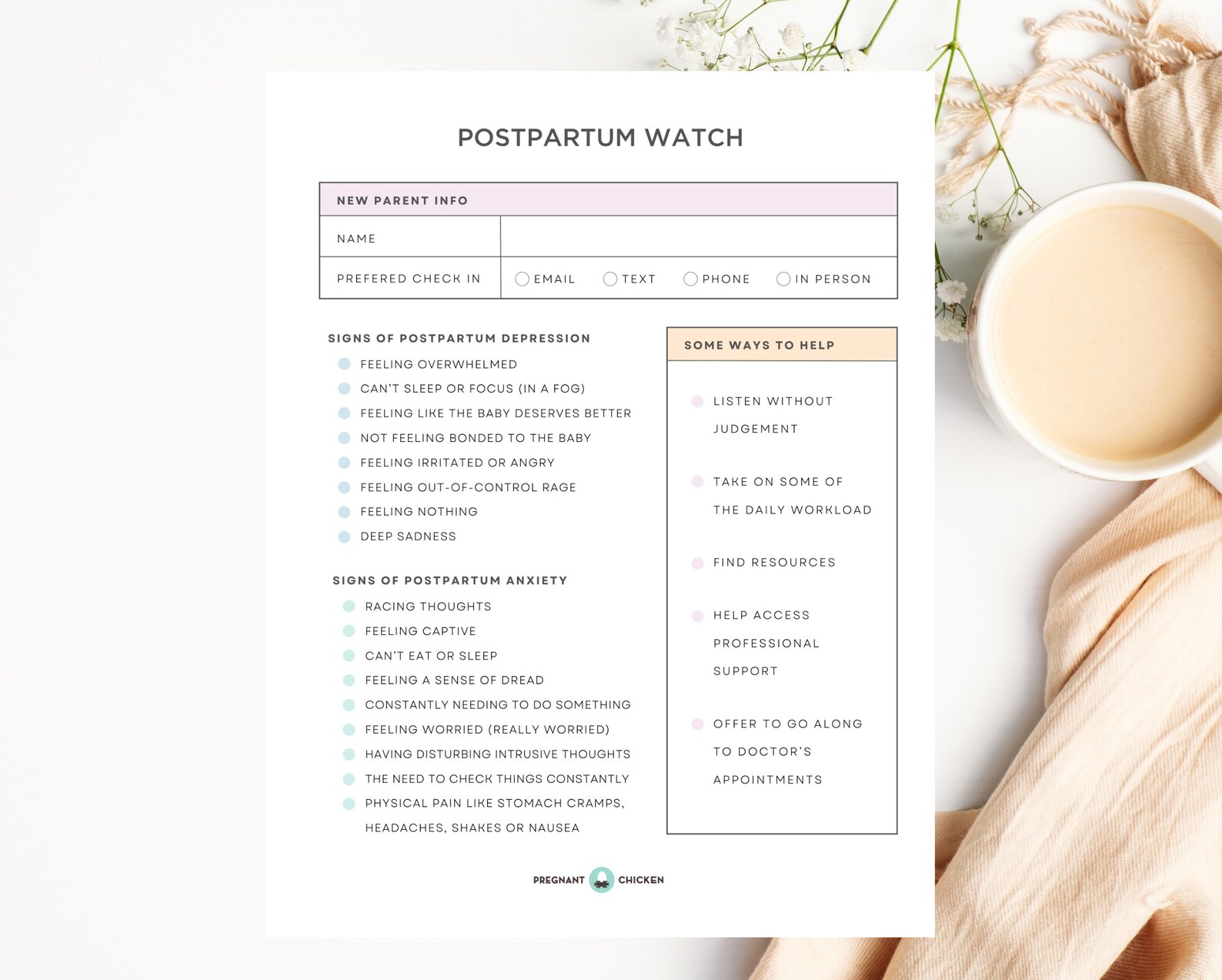 Printable Baby Prep Checklist | Pregnancy Planner Printable | Newborn ...