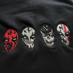 Four Horsemen Masks Embroidered Sweatshirt Hoodie - Etsy