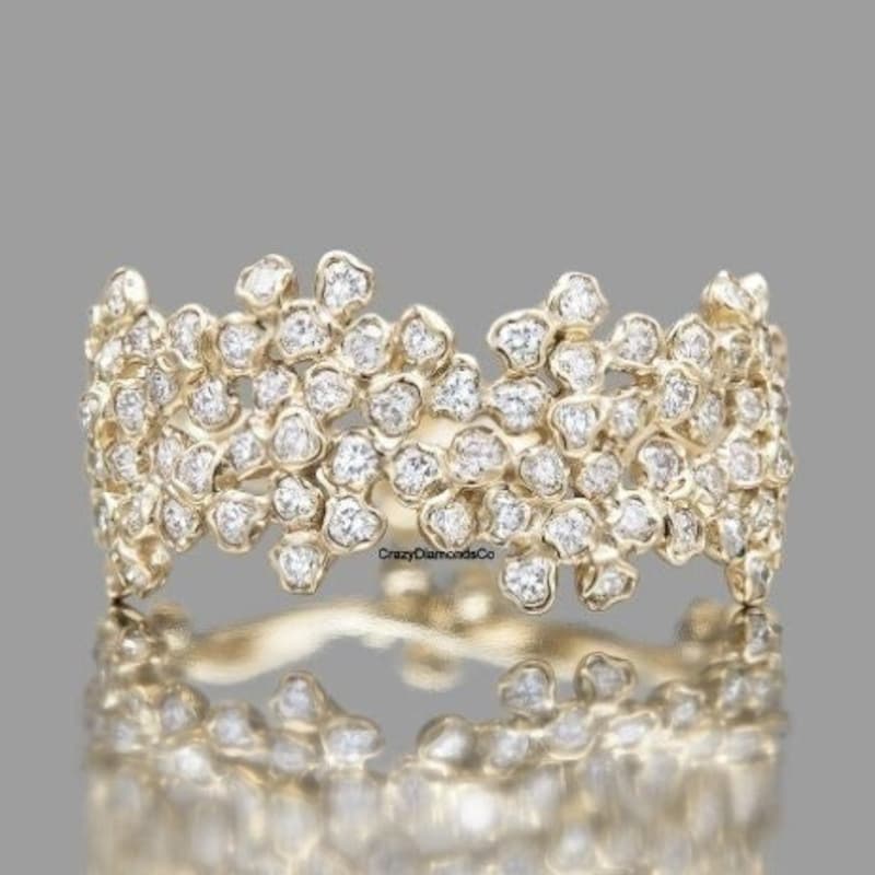 Cluster Wedding Band - Etsy