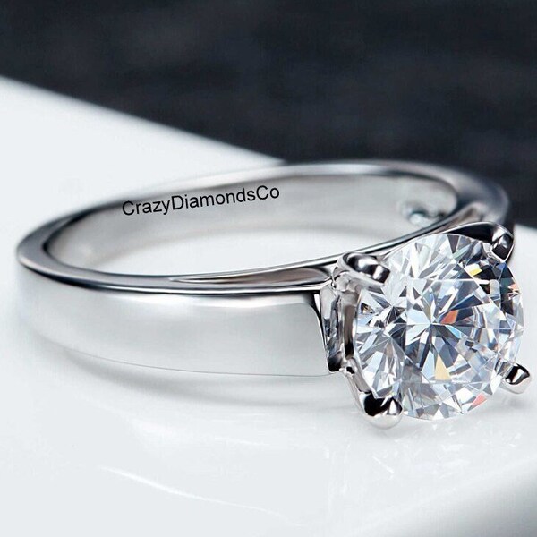 Wide Engagement Ring - Etsy