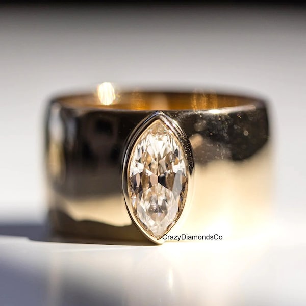 Chunky Wedding Band - Etsy