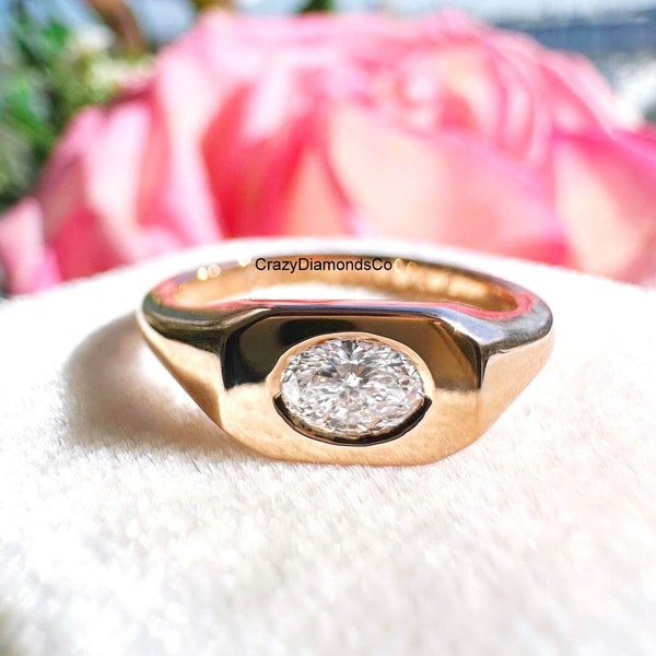 Flush Set Ring - Etsy