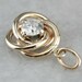 Round Cut Moissanite Diamond Only Pendant, Love Knot Pendant in 14k ...