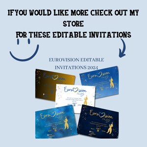 Printable Eurovision Invitation 2024 Eurovision Party Eurovision ...