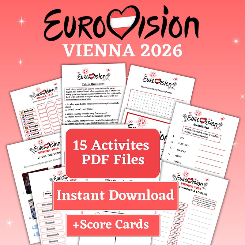 Eurovision Printables - Etsy