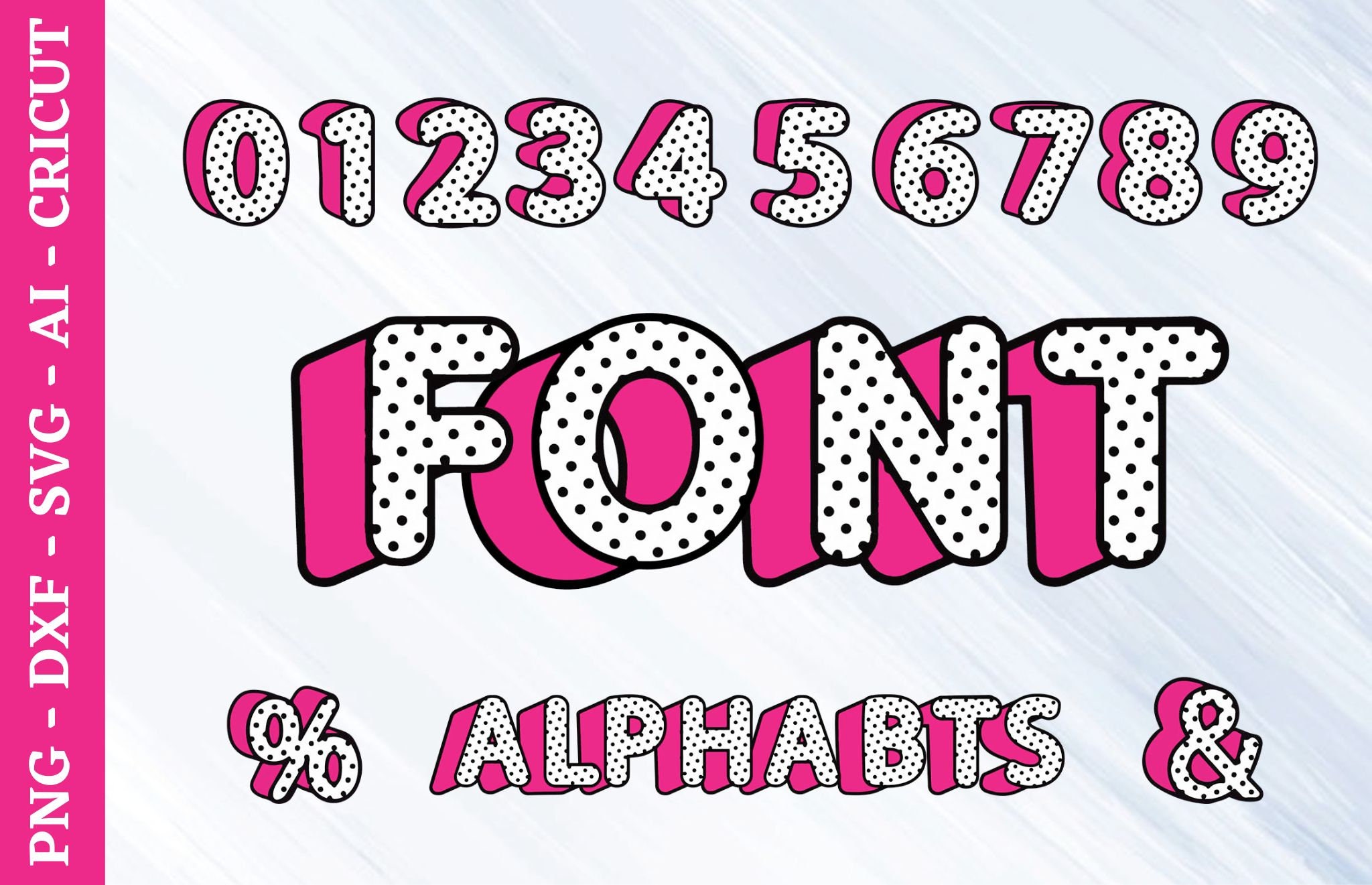 Polka Dot Alphabet SVG Pink Polka Dot Letters Elements Png - Etsy UK