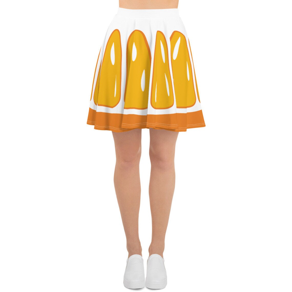 Orange Slice Citrus Skater Skirt - Women's Costume Skater Skirt - Fruit ...