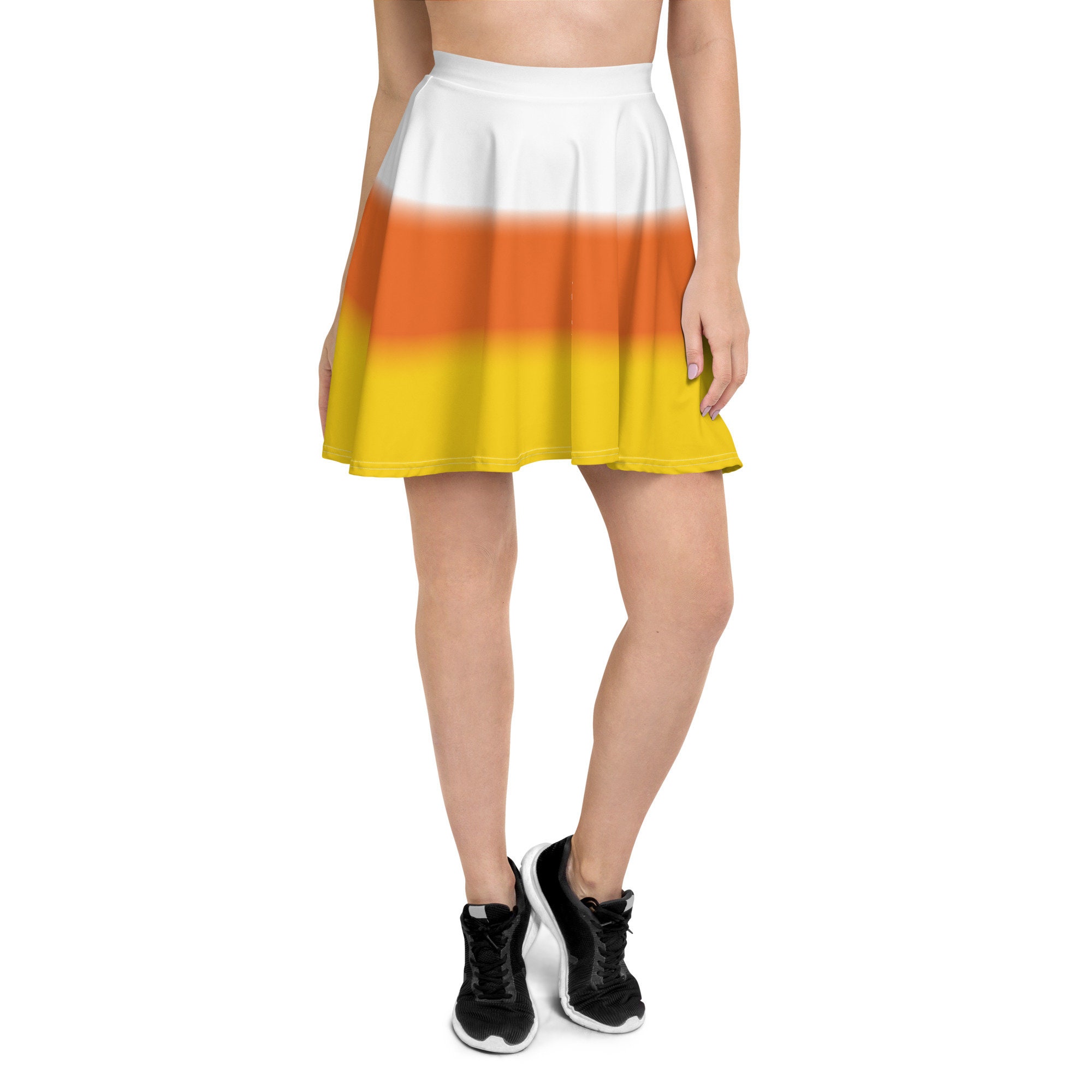 Candy Corn Gradient Circle Skater Skirt - Women's Costume Skater Skirt ...