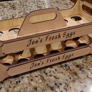 Wooden Egg Crate Chicken Egg Holder Countertop Egg Storage Fresh Egg ...