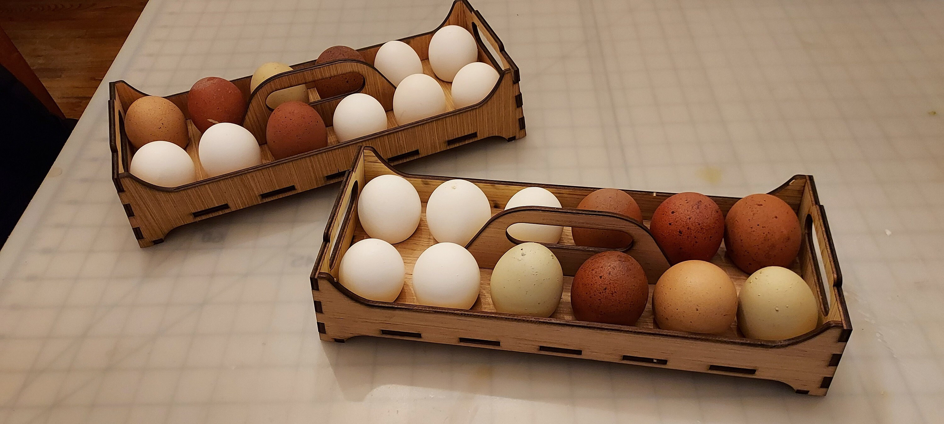 Wood Egg Carton Carrier Stackable Digital Laser Cut Files 3mm - Etsy