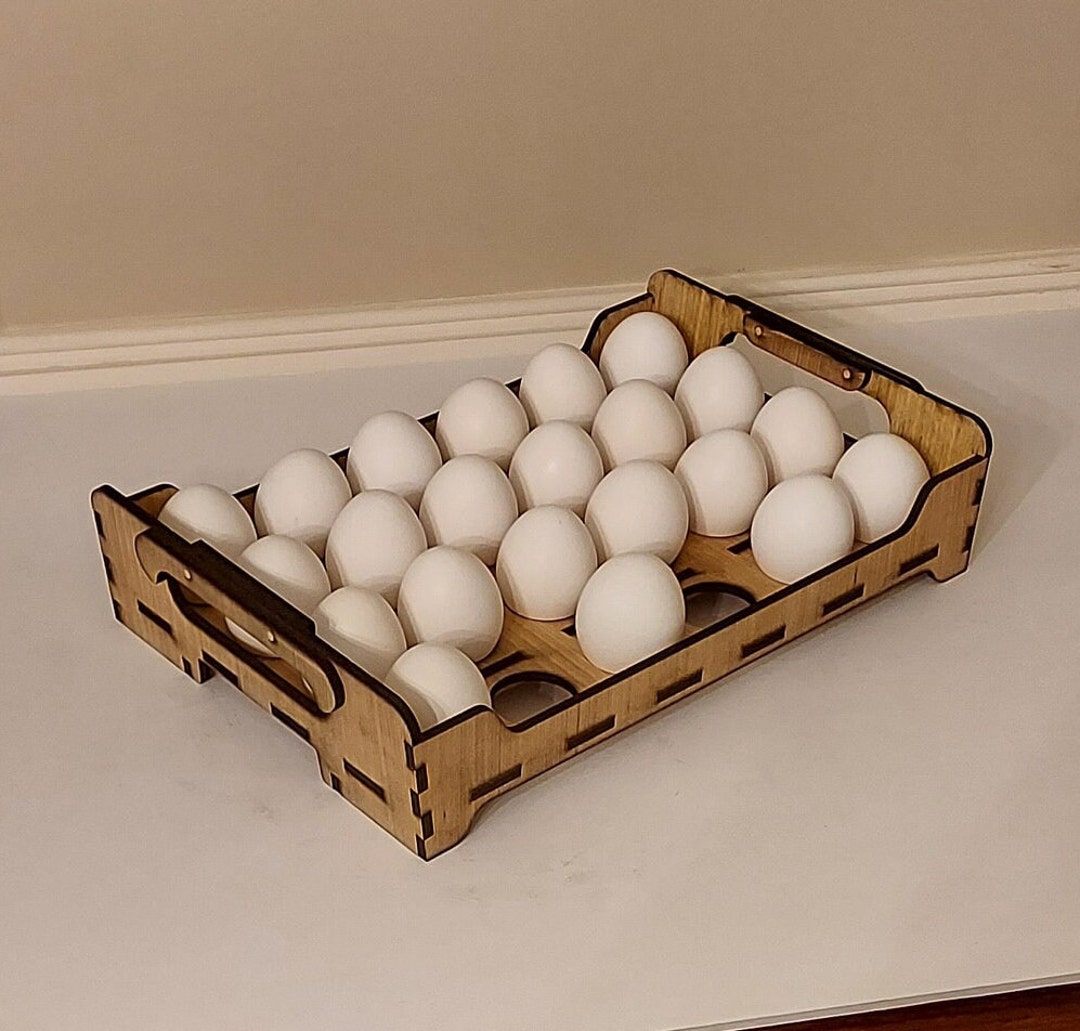Wooden Egg Carton Carrier Laser Cut Files, 24 Count (SVG AI DXF ...