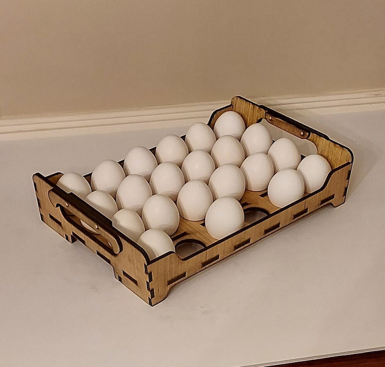 Wooden Egg Carton Carrier Stackable Egg Crate Fresh Egg Holder - Etsy