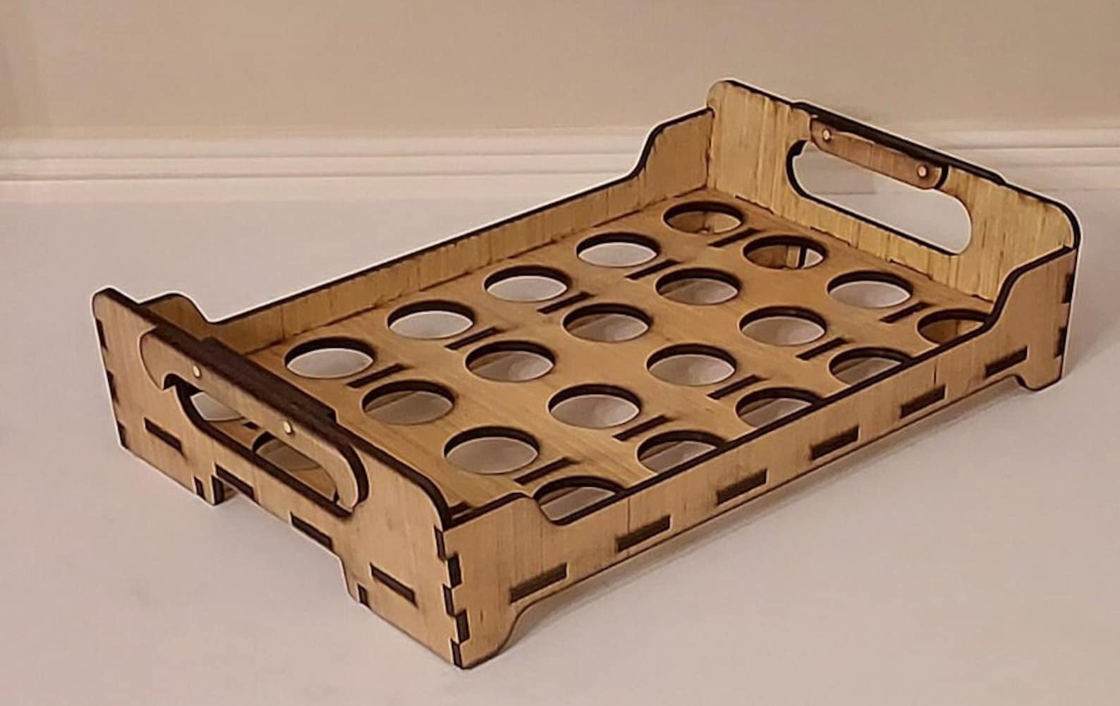 Wooden Egg Crate Chicken Egg Holder Countertop Egg Storage Fresh Egg ...