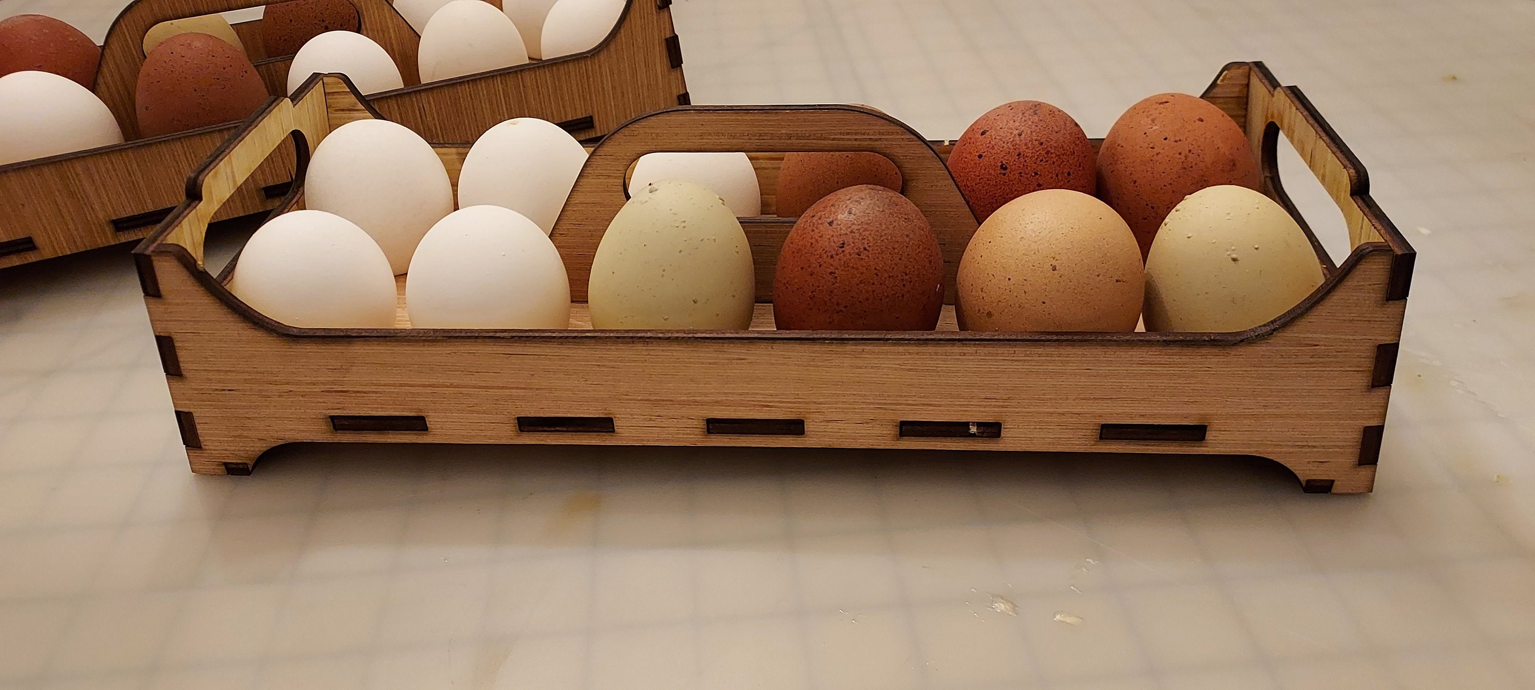 Wooden Egg Crate Chicken Egg Holder Countertop Egg Storage - Etsy