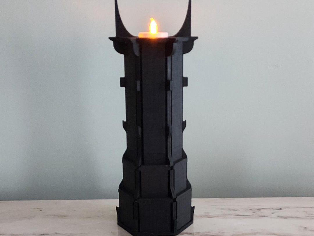 Barad Dur Tea Light Holder Eye of Sauron Barad Dur Tower Desk Lamp ...