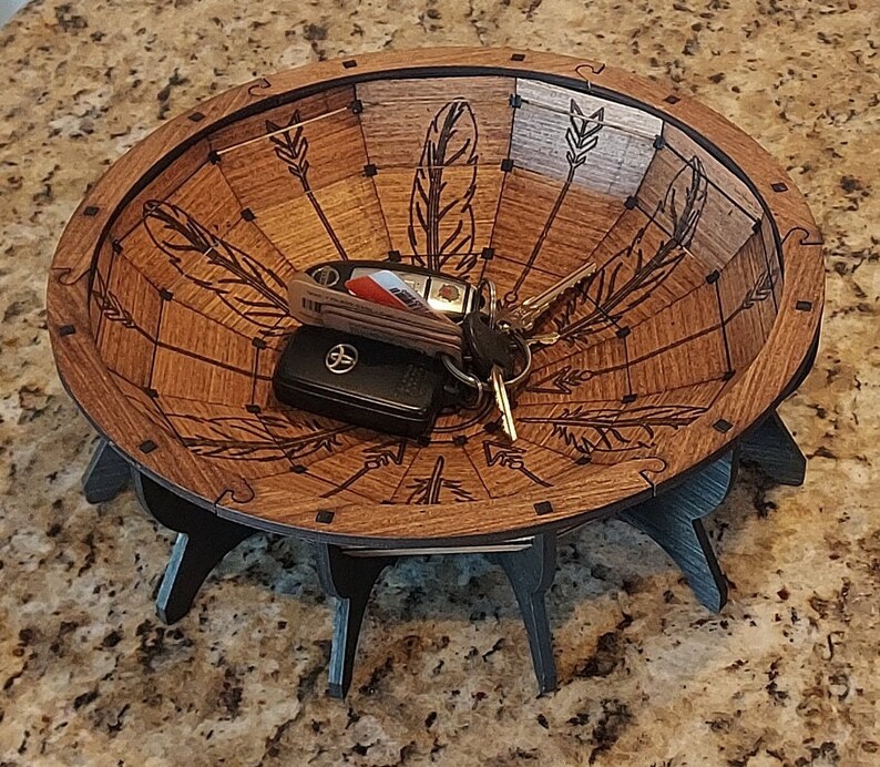 Wooden Catchall Tray Wallet and Key Tray Unique Key Bowl - Etsy