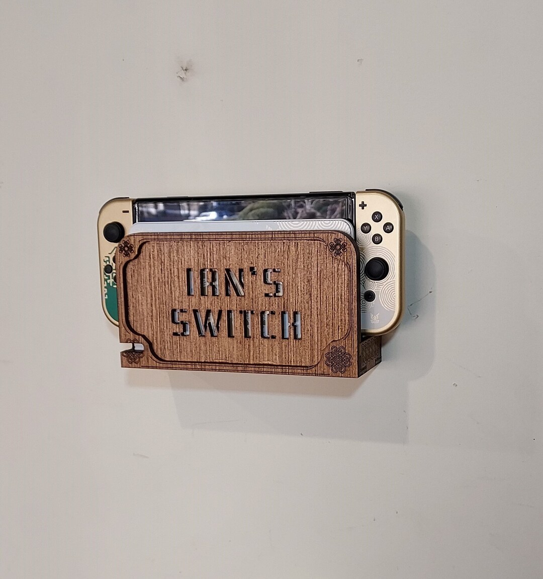 Nintendo Switch Wall Mount Customizable Wooden Wall Mount for Switch ...