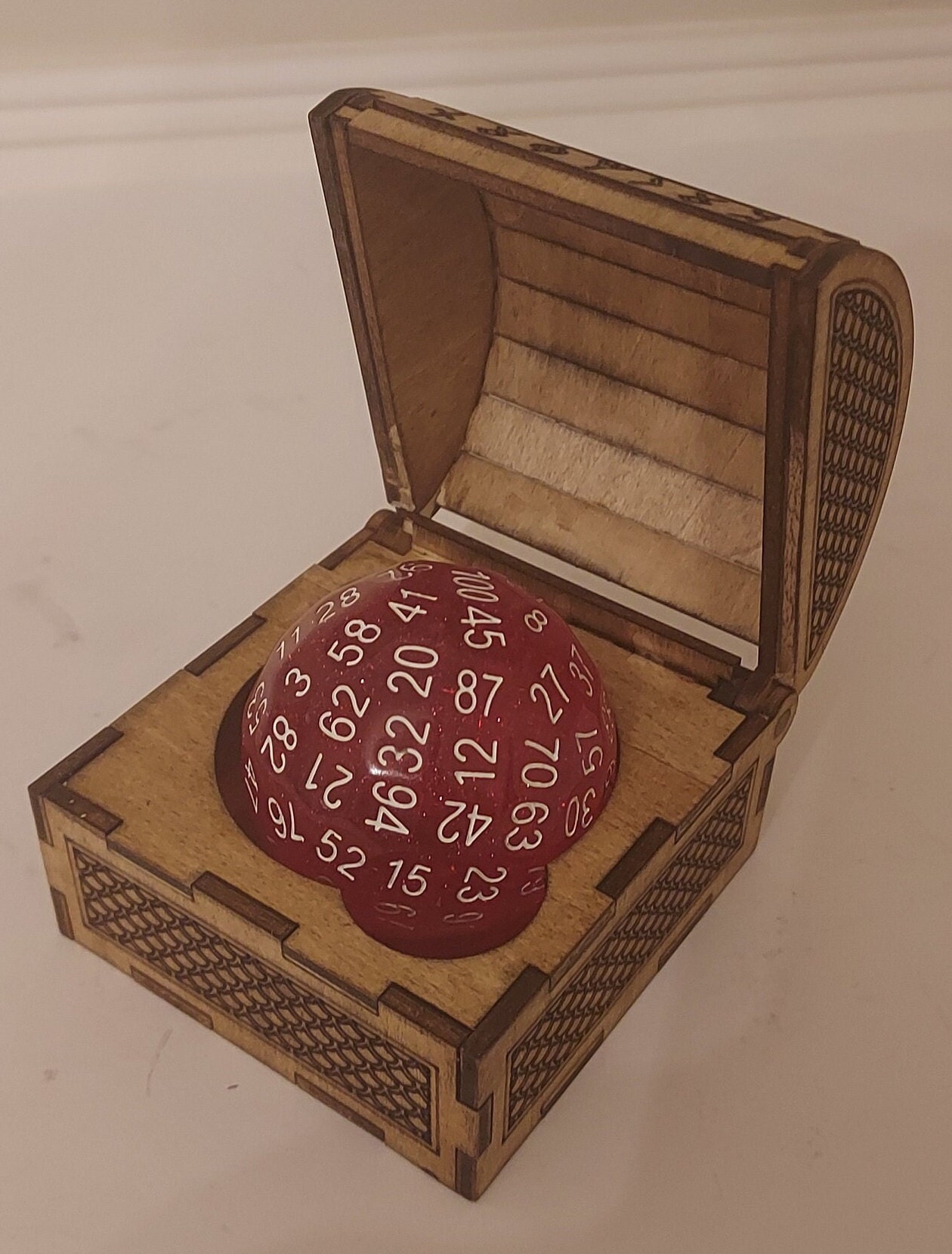 100 Sided Dice Chest D100 Dice Box D&D Dice Vault Case for One Hundred ...