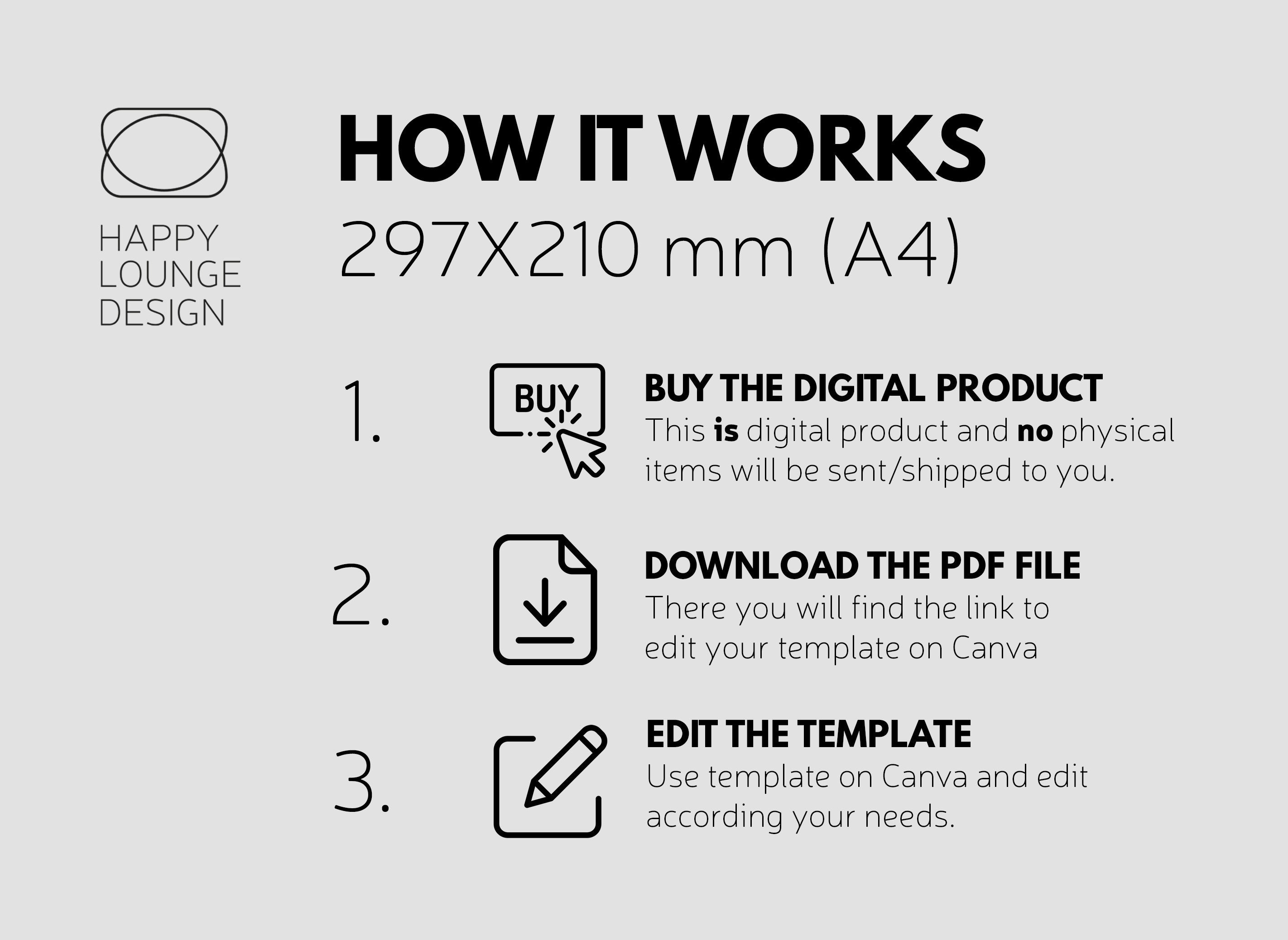 Simple A4 Resume Design Template, DIY Resume Template, Canva Resume ...
