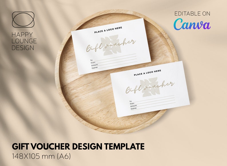 Printable One Sided Gift Certificate Design Template Editable on Canva ...