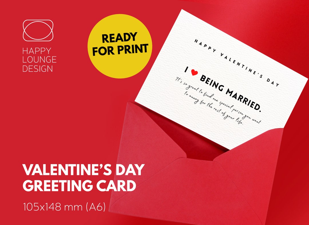 One Sided Print Ready Funny Text Greeting Card Design for Valentine's ...