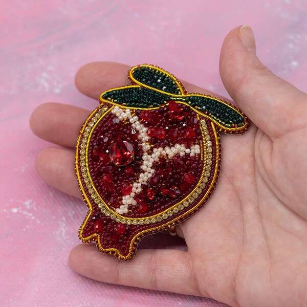 Beaded Brooch - Etsy