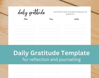 Printable Gratitude Journal Gratitude Page Daily Reflection - Etsy