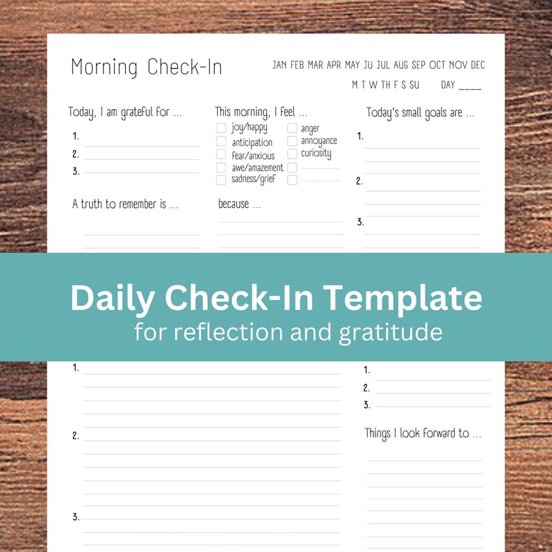 Daily Check-in Gratitude and Journalling Prompts - Etsy