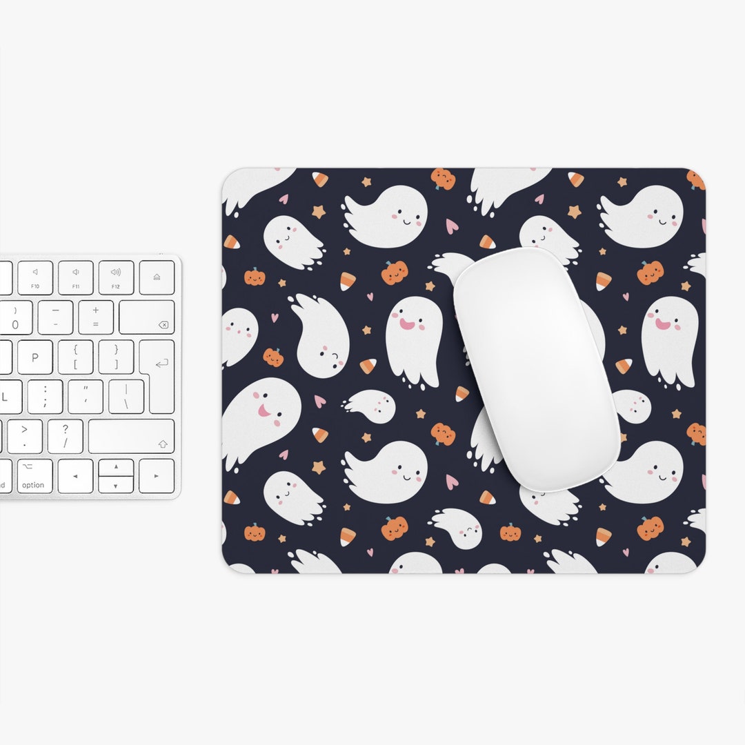 Halloween Ghost Mousepad, Spooky Aesthetic Desk Accessories, Halloween ...
