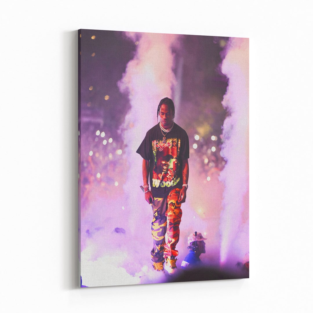 Travis Scott Poster Wall Art Astroworld Poster Travis Scott Canvas ...