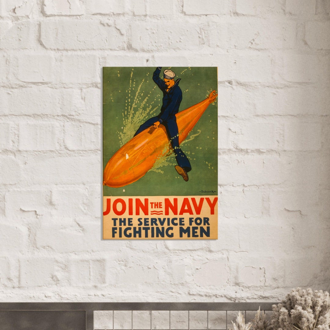 Join the Navy Poster Propaganda Service for Fighting Men Navy Seals ...