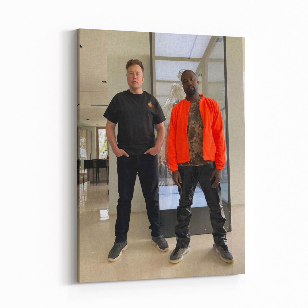 Elon Musk Kanye West Poster Rapper Poster Kanye West Art Tesla Patent ...