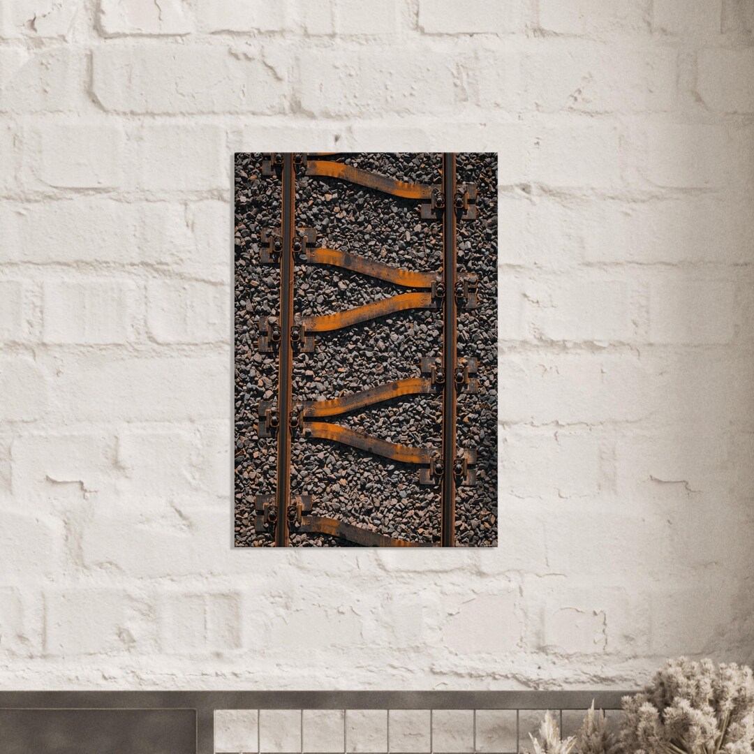 Rail Tracks Art Wall Decor Railway Tracks Train Tracks Wall Art Railway ...