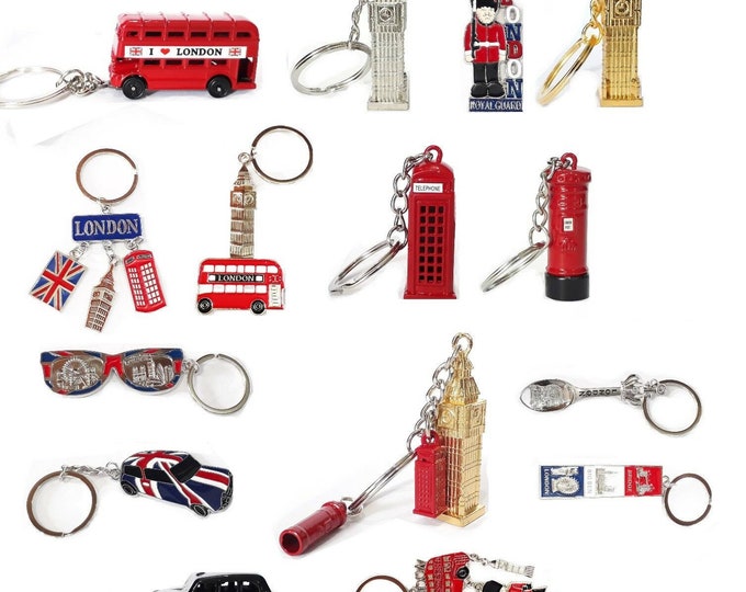 10 X Pieces British England London Key Rings - Keychains Souvenirs ...