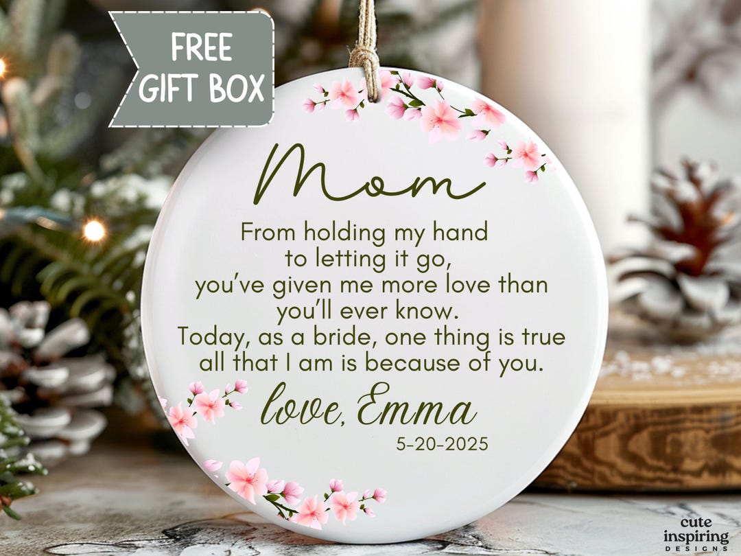 Mother of the Bride Personalized Ornament Gift, Gift From Bride on Her ...