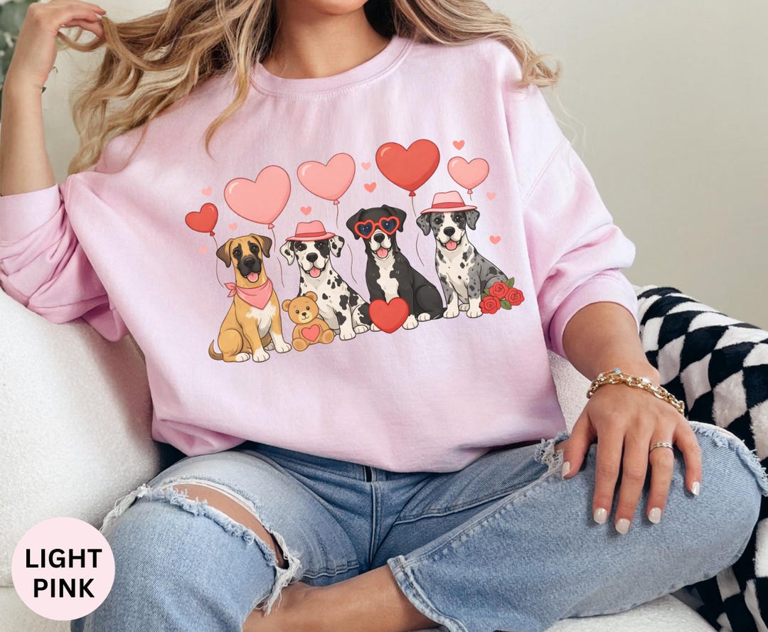 Great Dane Dog Mom Valentine's Day Sweatshirt Gift, German Boarhound ...