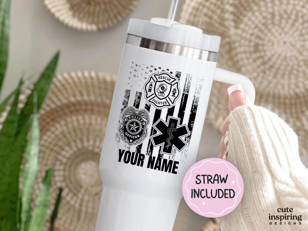 Personalized EMS 40oz Tumbler Gift, Emergency Services Appreciation ...