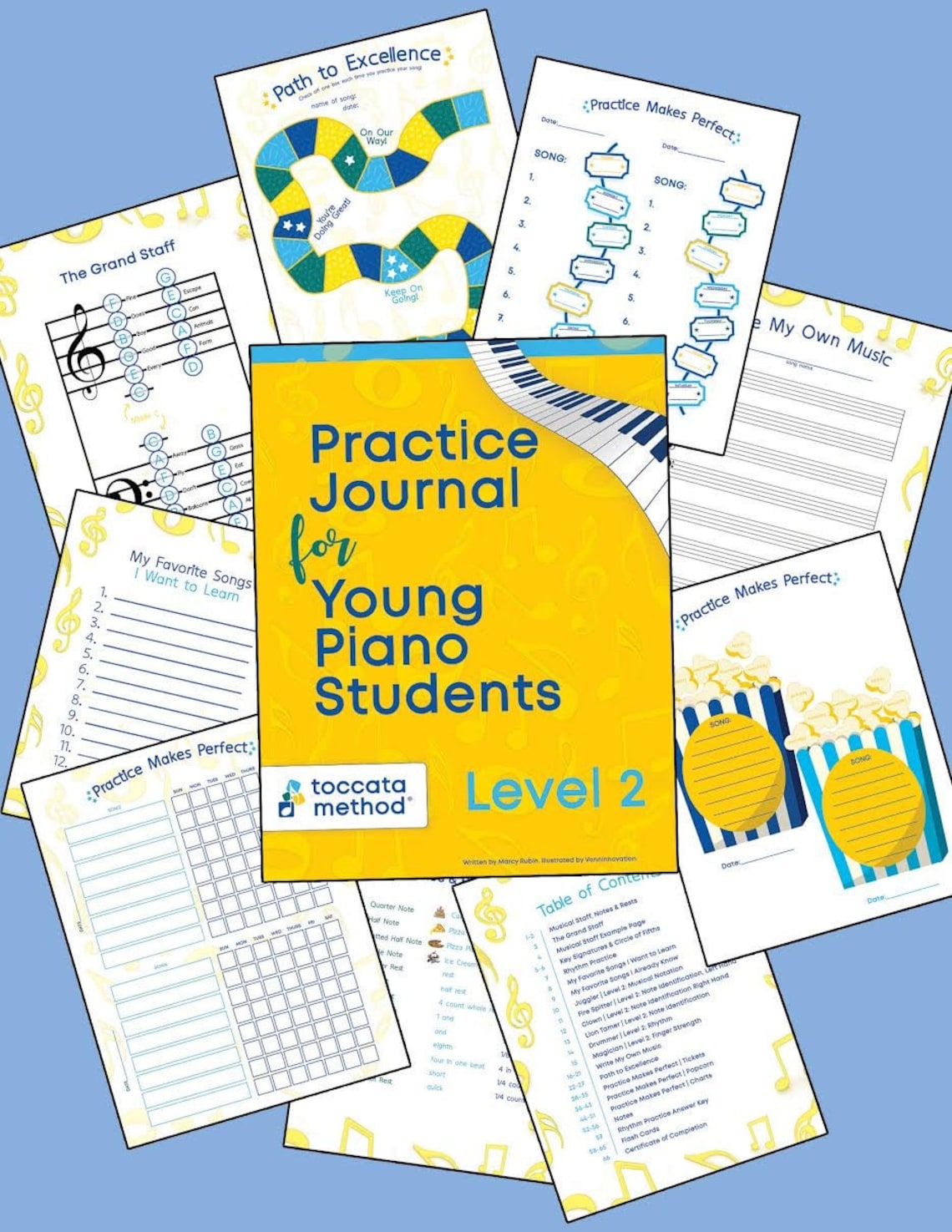 Piano Practice Sheets and Progress Charts Practice Journal - Etsy