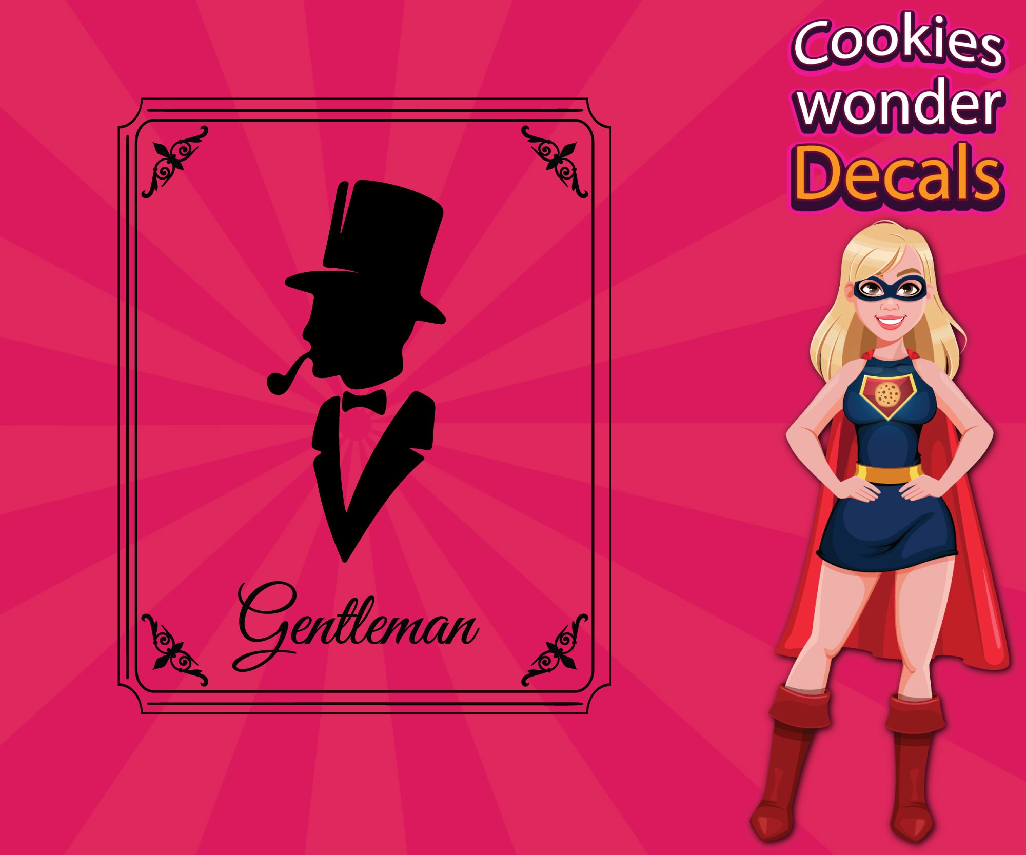 Ladies and Gentlemen Restroom SIGN Formal Decal Best Quality Beautiful ...