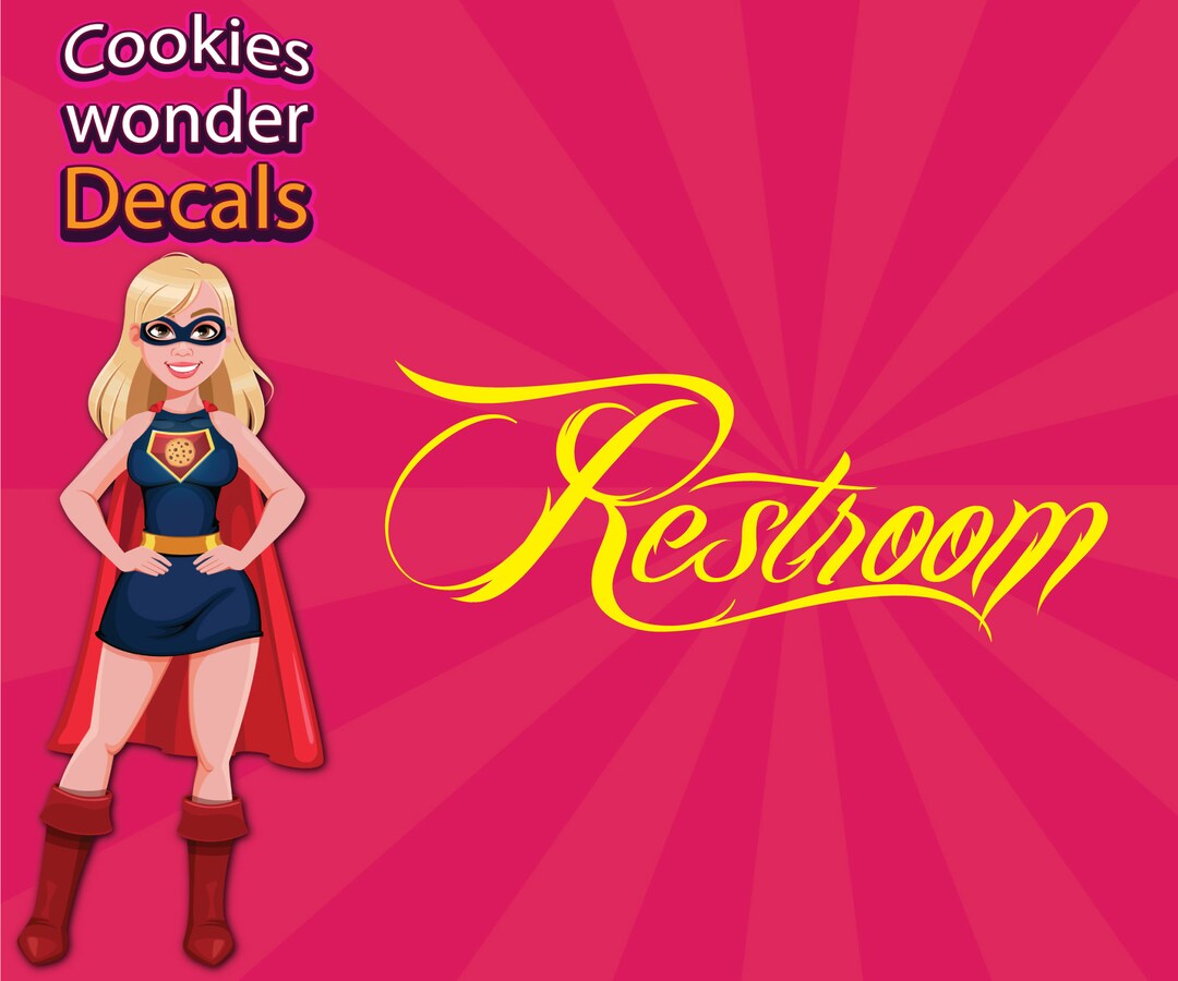 Cool Restroom SIGN Formal Decal Best Quality Beautiful Store Elegant ...