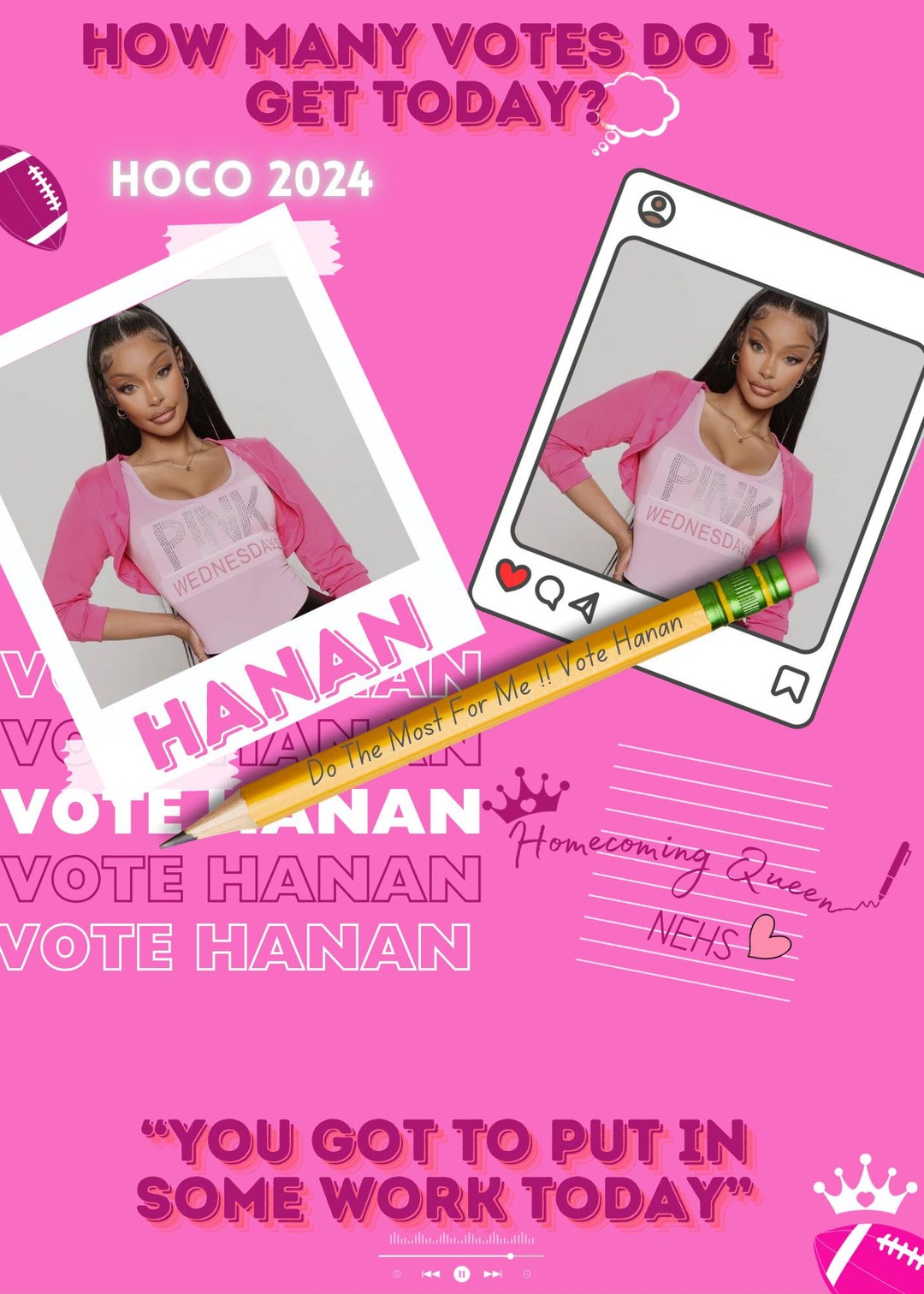 Homecoming Queen Editable Flyer, Vote Homecoming Queen Flyer Campaign ...
