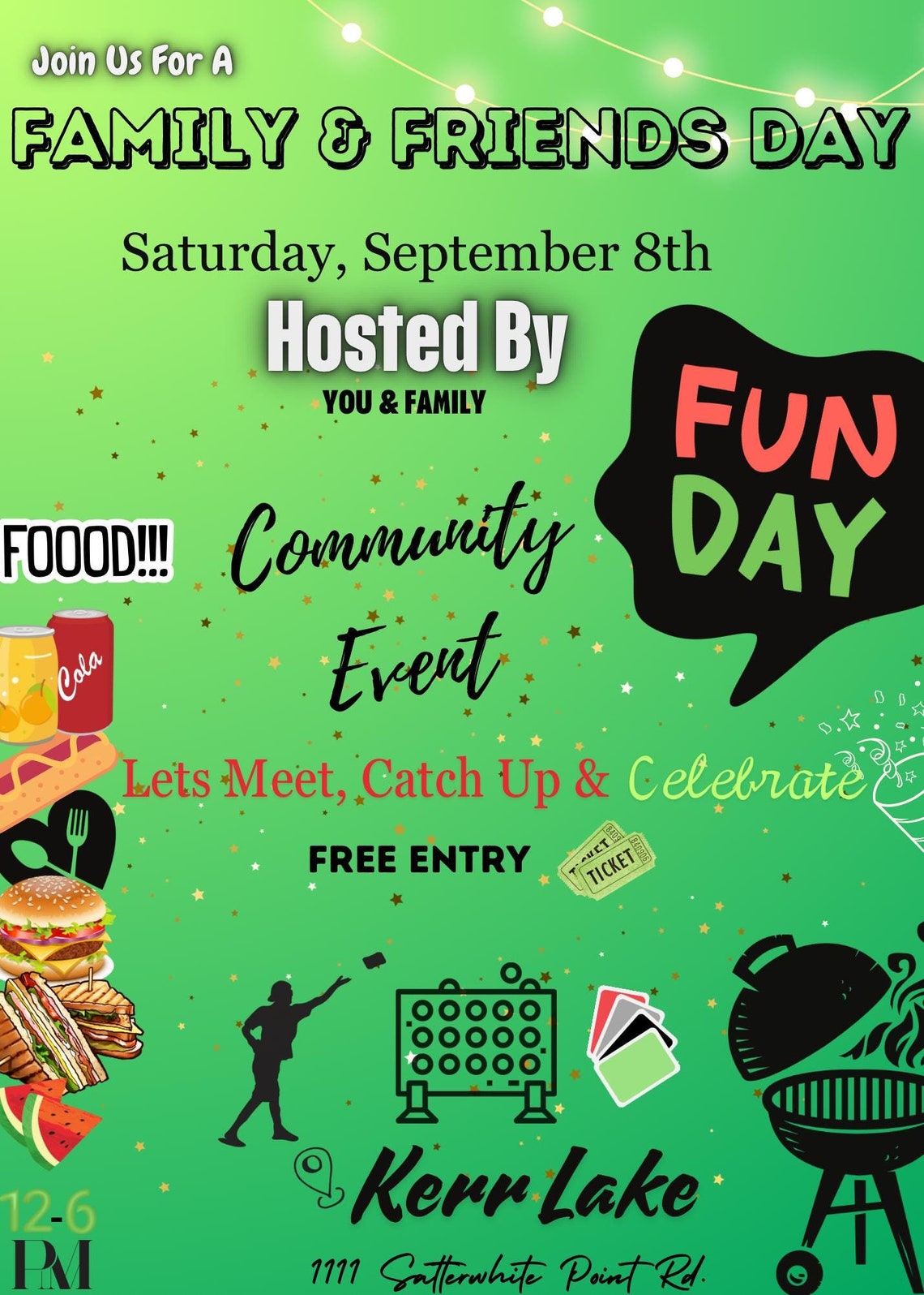 Family and Friends Day Flyer, Community Event Editable Template, Family ...