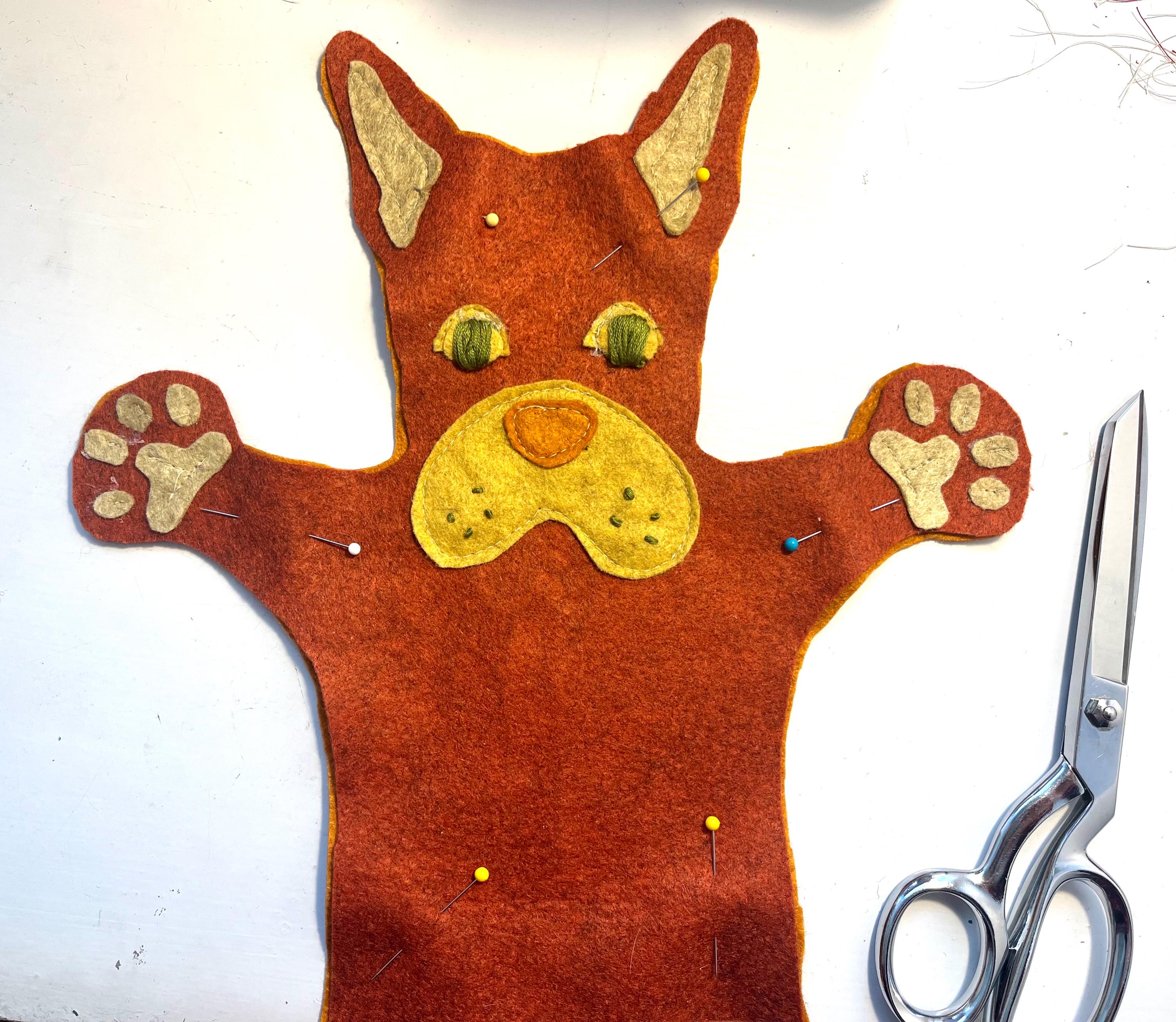 French Dog Hand Puppet Pattern - Etsy