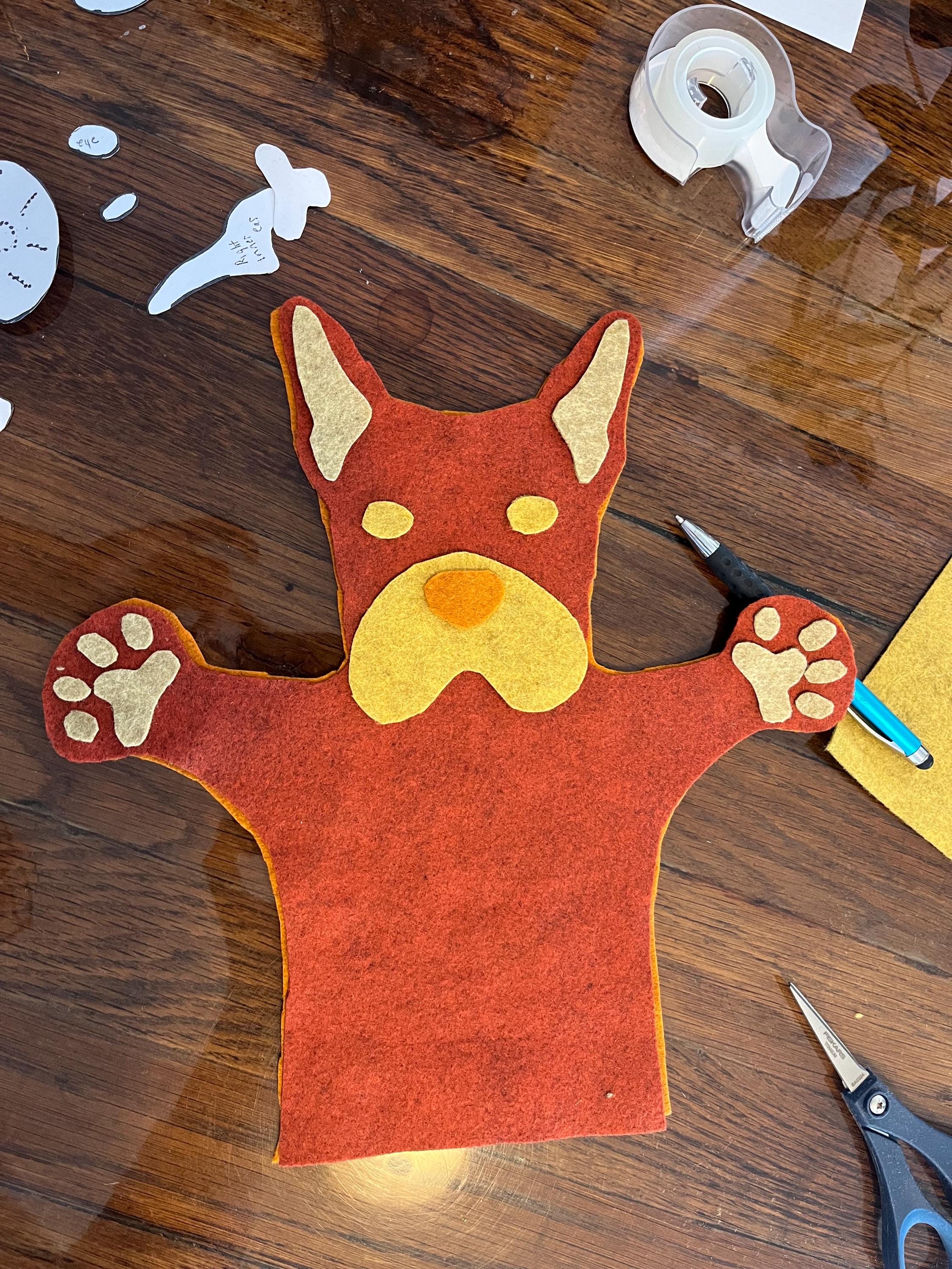 French Dog Hand Puppet Pattern - Etsy