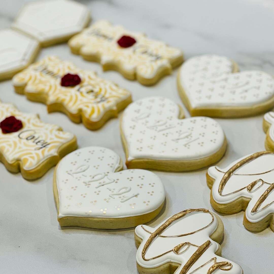 Custom Wedding Cookies | Personalized Cookies | Custom Cookies - Etsy