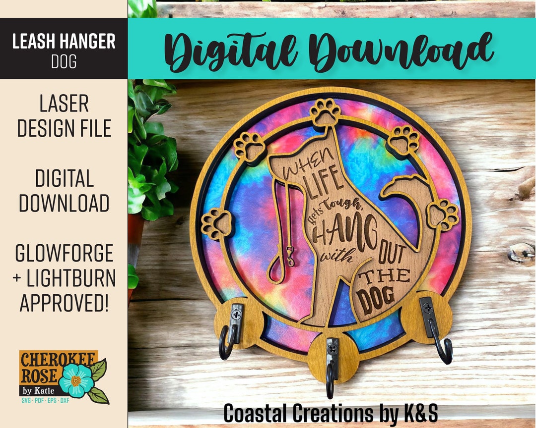 Laser Cut Dog Leash Hanger: SVG PDF File (digital File Only) - Etsy