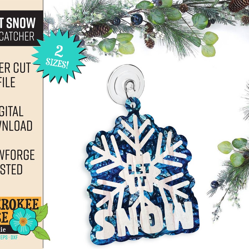 Snowflake Suncatcher - Etsy