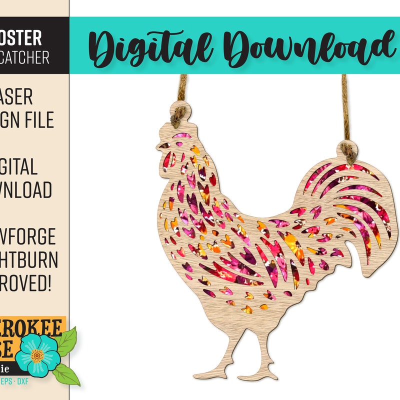 Rooster Sun Catcher - Etsy